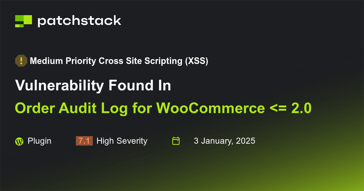 WordPress Order Audit Log for WooCommerce plugin